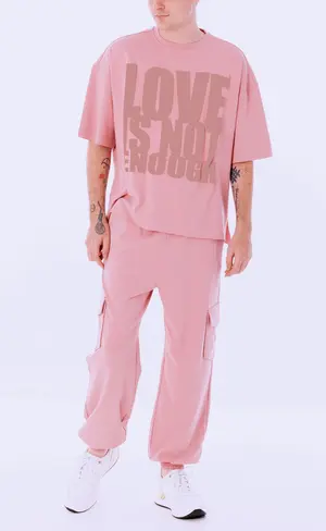 DAI MODA Dm Core Cargo Jogger - Blush