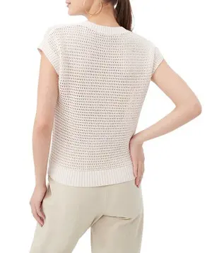 Trina Turk Yuri Open Knit Pullover - Sancerre