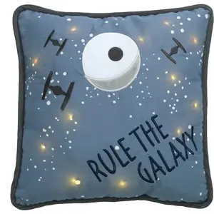 LAMBS & IVY Star Wars Signature Galaxy Led Light-up Decorative Throw Pillow - Blue