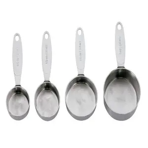 CUISIPRO Stainless Steel Measuring Cup Set - Silver