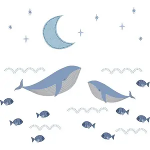 LAMBS & IVY Aquatic Wall Decals - Blue