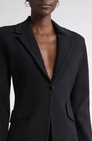 St. John Harper One-button Knit Jacket - Black