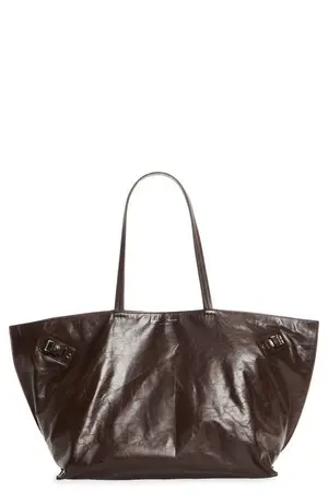Proenza Schouler Crinkled Leather Tote - Espresso