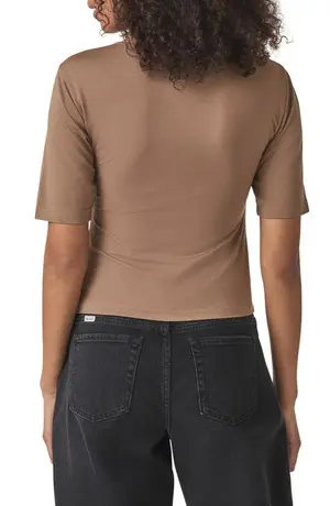 Splendid Yasmina Ruched T-shirt - Pine Bark