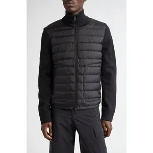 Moncler Maglia Mixed Media Cardigan - Black