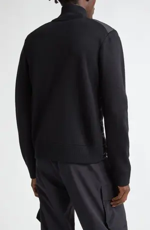Moncler Maglia Mixed Media Cardigan - Black