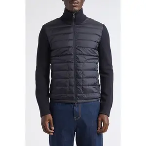 Moncler Maglia Mixed Media Cardigan - Navy/navy