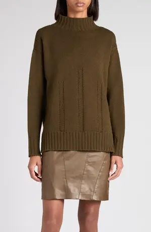 TOM FORD Wool-cotton Mock Neck Sweater