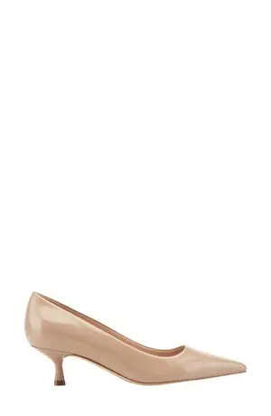 Marc Fisher Calynna Pointed Toe Kitten Heel Pumps - Beige