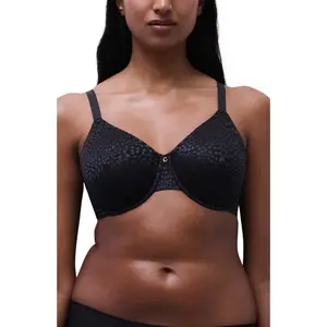 Chantelle Magique Underwire Back Smoothing Minimizer Bra - Black