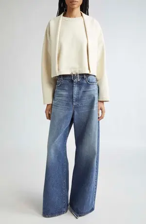Sportmax Procida Belted Wide Leg Jeans