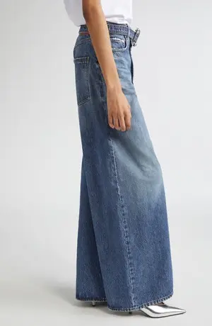 Sportmax Procida Belted Wide Leg Jeans