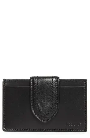 Jacquemus The Bambino Leather Card Case - Black