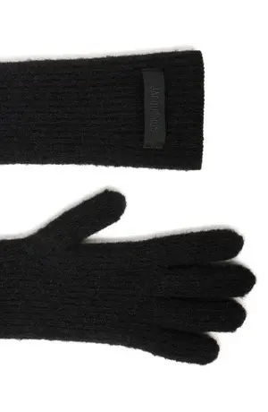 Jacquemus Les Gants Grosgrain Gloves - Black
