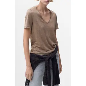 Mango V Neck T-shirts For Women