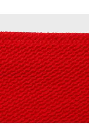 Mango Ribbed High-waist Bikini Bottom - Red