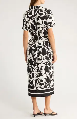 MELLODAY Printed Shirtdress