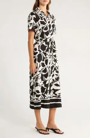 MELLODAY Printed Shirtdress