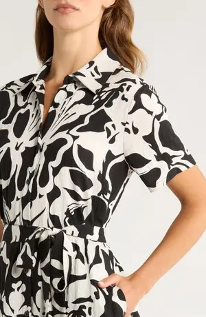 MELLODAY Printed Shirtdress