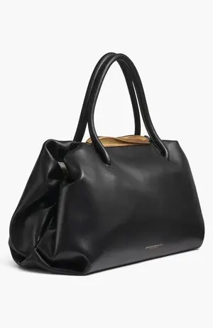 Donna Karan New York Poplin Small Satchel - Black/gold