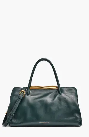 Donna Karan New York Poplin Small Satchel - Dark Forest