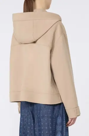 Max Mara Gary Hooded Wool Blend Jacket - Camel