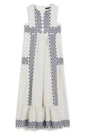 Max Mara Manila Mixed Print Cotton Dress