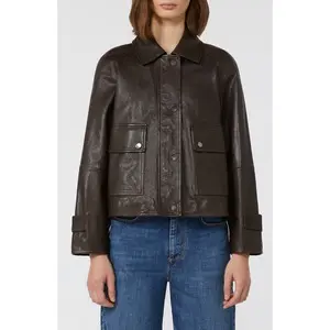 Max Mara Berbice Oversize Leather Jacket