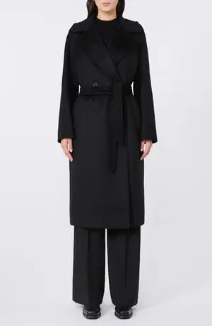 Max Mara Resina Double-breasted Wool Coat - Black