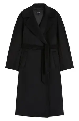 Max Mara Resina Double-breasted Wool Coat - Black