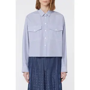 Max Mara Doria Stripe Colorblock Button-up Shirt