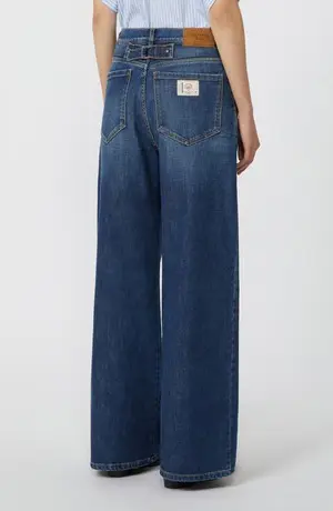 Max Mara Ortles Pleat Front Wide Leg Jeans