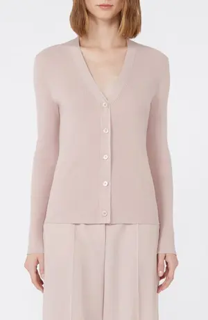 Max Mara Studio V Neck Cardigans For Women