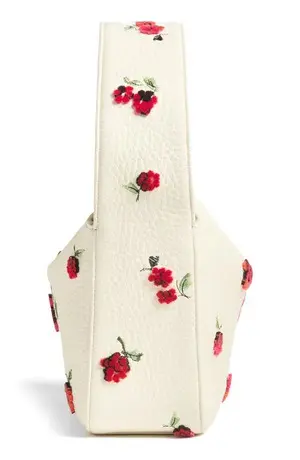 Khaite Elena Embroidered Leather Shoulder Bag