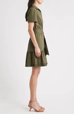 Eliza J Short Sleeve Cotton Shirtdress
