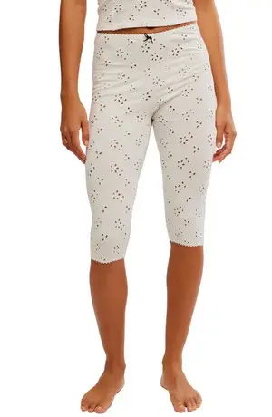 Free People Full Bloom Eyelet Capri Leggings