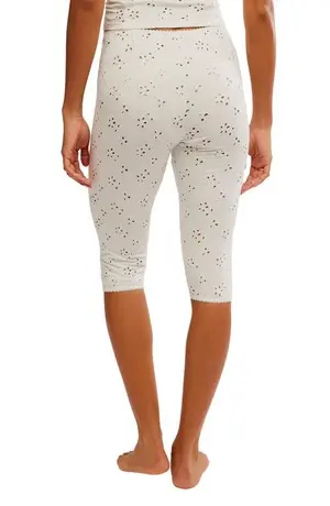 Free People Full Bloom Eyelet Capri Leggings