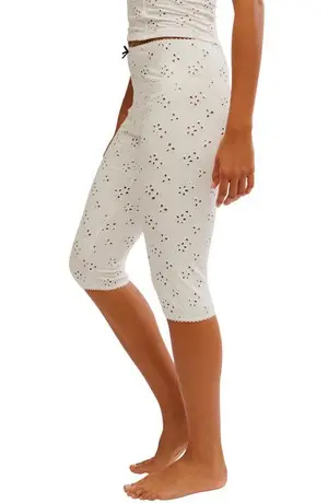 Free People Full Bloom Eyelet Capri Leggings