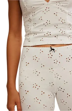 Free People Full Bloom Eyelet Capri Leggings