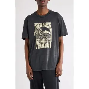 Isabel Marant Honore Graphic T-shirt - Faded Black