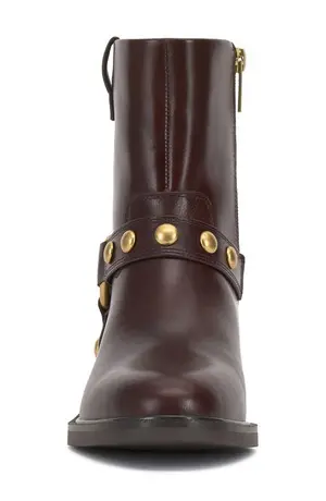 Vince Camuto Amais Moto Boots - Rich Mahogan
