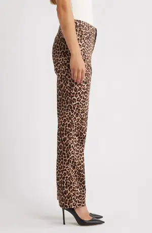 Anne Klein Leopard Print Bootcut Trousers