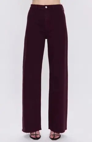 PISTOLA Penny Wide Leg Utility Jeans - Claret