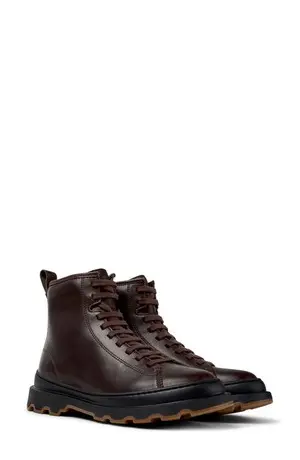 Camper Noray Combat Boots - Dark Brown