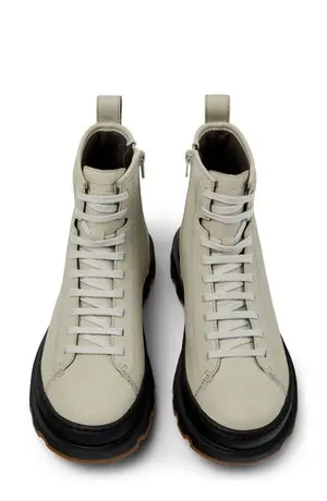 Camper Noray Combat Boots - Light Pastel Grey