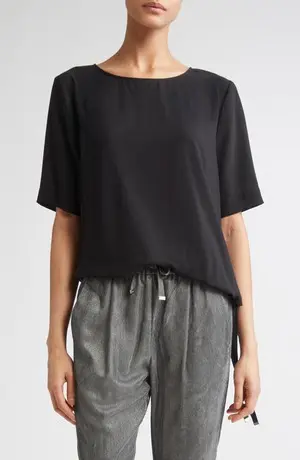 Herno Drawstring Hem T-shirt - Nero