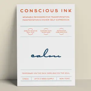 CONSCIOUS INK Calm Eucalyptus + Cedar Manifestation Candle + Ink
