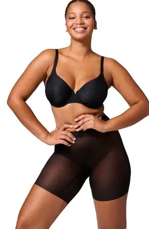 Simone Perele Essential Uplifting Mid Rise Shaper Shorts - Black