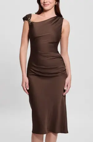 Guess Ashlyn Asymmetric Midi Dress