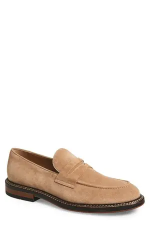 Eleventy Suede Penny Loafer